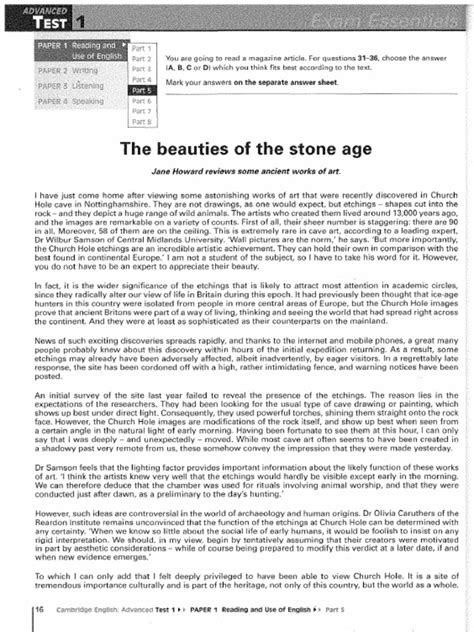 Cae Test 2 Paper 1 Part 51 With Key Pdf