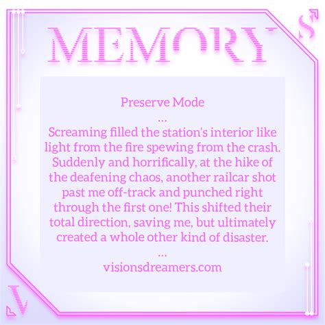 Preserve Mode Memory 12 — Visions