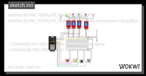 Esp32 Home Automation Using Blynk 20 With Online Simulator Wokwi Esp32 Stm32 Arduino Simulator