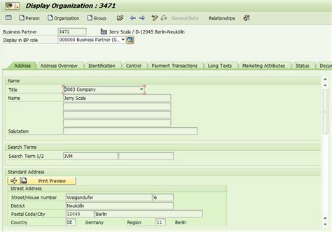 How To Deal With Error Message Form Of Address 000 Sap Community