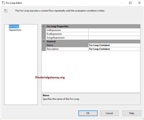 For Loop Container In SSIS