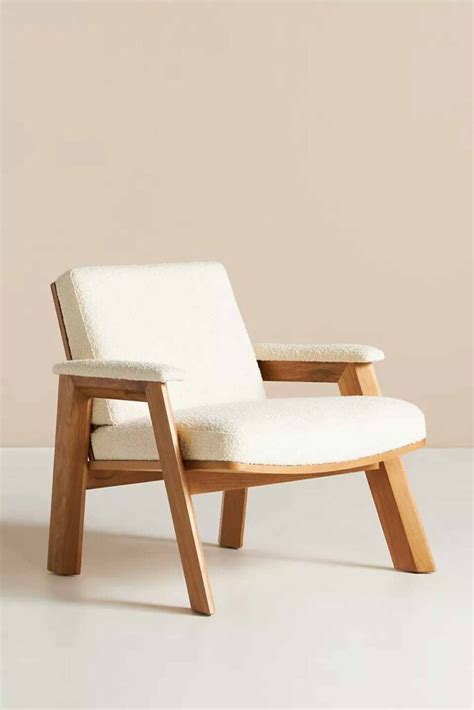 Boucle Accent Chair Elijah Ivory Rattan Bedroom Chair