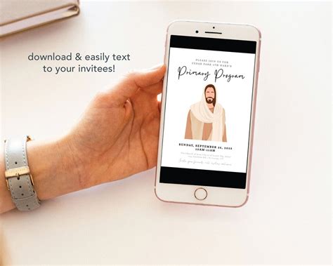 Lds Primary Program Invitation Primary Program Template Primary Presentation Editable Invite