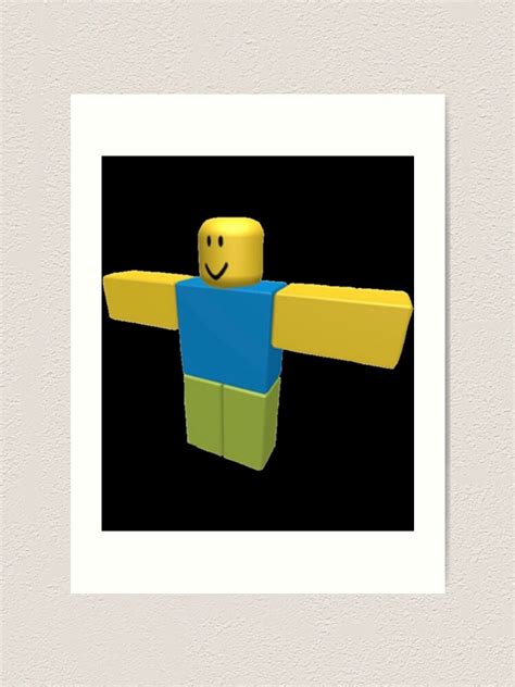 Roblox T Pose Meme Art Print By Bytexans5 Redbubble