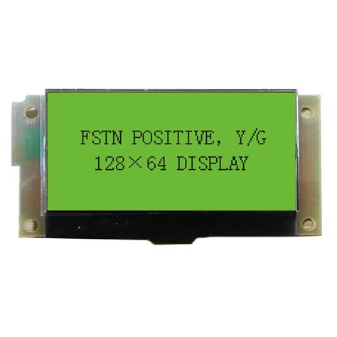 128x64 Graphic Lcd Stn Yellow Green Display Module With Pcb Board