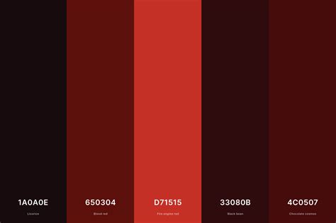 25 Best Red Color Palettes With Names And Hex Codes Dark Red Color
