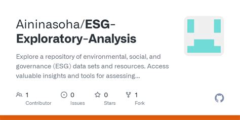 Github Aininasoha Esg Exploratory Analysis Explore A Repository Of Environmental Social And