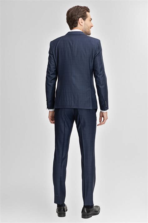 Granatowy Garnitur Z Wełny 03021d75ksa Sunset Suits