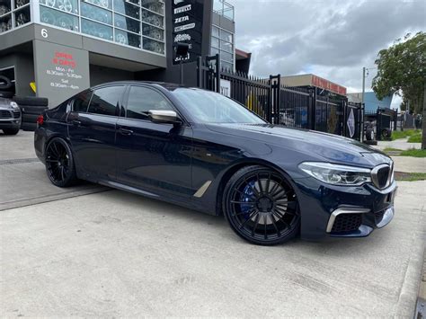 Bmw M550i G30 Blue Bc Forged Rz15 Wheel Front