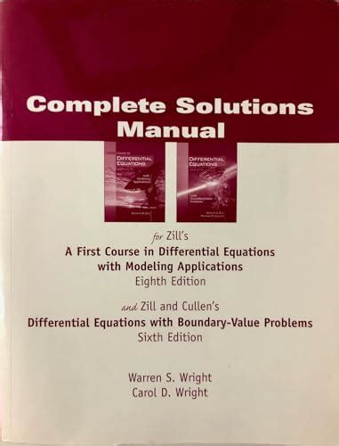 Differential Equations With Boundary Value Problems Solutions Manual