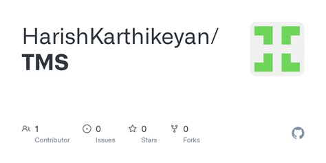GitHub HarishKarthikeyan TMS