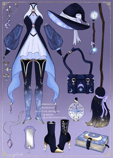 Fashion Witch Drawing Anime Clothes Character Design Character