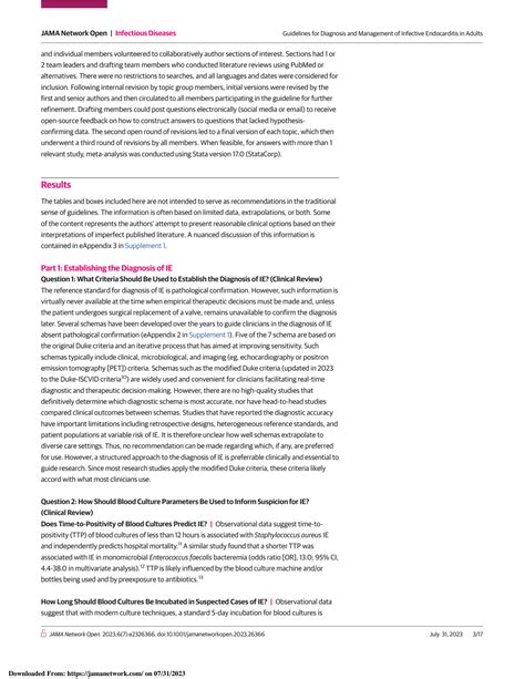 Solution Guidelines For Diagnosis And Management Of Infective