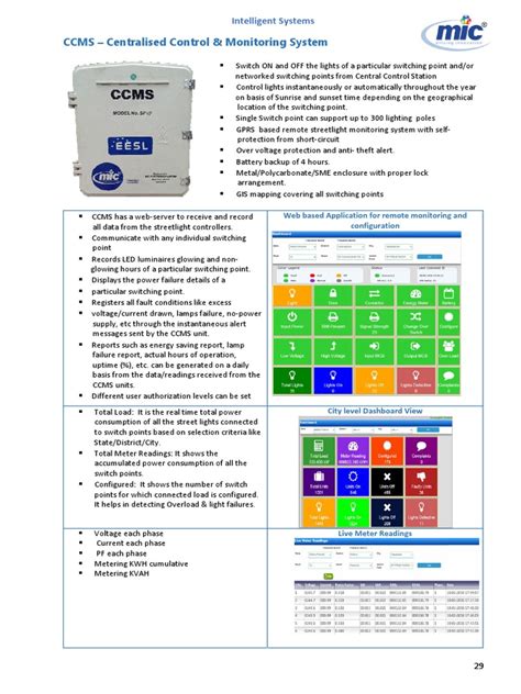 Ccms Centralised Control N Monitoring System Pdf Street Light Switch