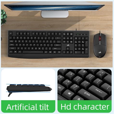 Zeus Office School Keyboard And Mouse Usb Wired Office Desktop Laptop Mouse Keyboard Combo Set