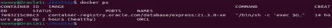 Oracle Docker Image Of Oracle Database From Oracle Container Registry