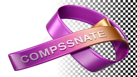 Compassionate Banner Ribbon With Text Caring Message Empathy Theme