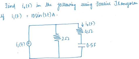solved find io t in the following using fourier transform