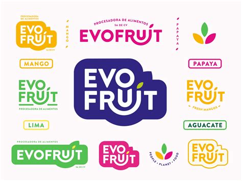 Evofruit Brand Identity Fruit Logo Design Healthy Logo Design Fruit Logo Design Ideas
