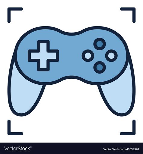 Pc Gamepad Wireless Game Controller Colored Icon Vector Image