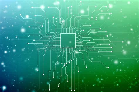 Abstract Futuristic Circuit Board Illustration Circuit Board With Various Technology Elements