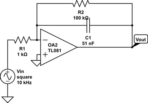 op amp op amp integrator response to square wave electrical