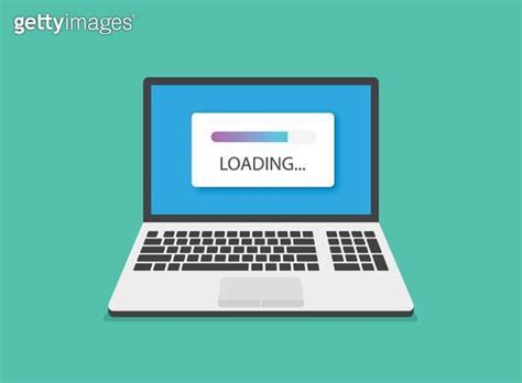 Laptop Loading Process Icon In Flat Style Software Update Vector Illustration On Isolated