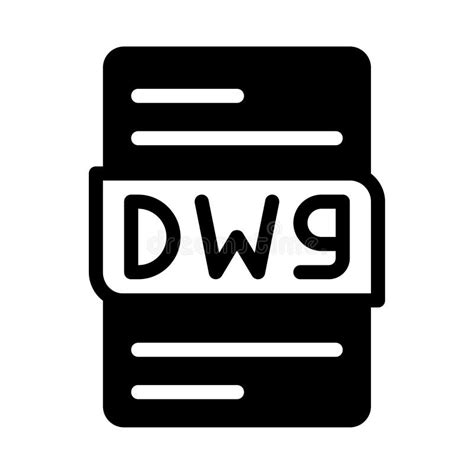 Dwg Format File Type Icons Document Extension Symbol Icon With A Black Fill Outline Design