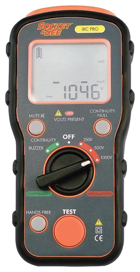 Insulation And Continuity Tester 1kv 19 99kohms Socket And See Cpc