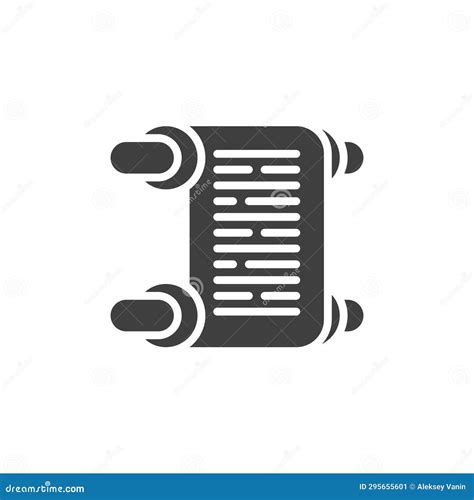 Ancient Papyrus Manuscript Vector Icon Stock Vector Illustration Of Filled Paper 295655601