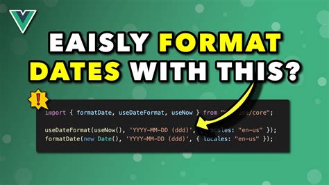 easily format dates with vue and vueuse youtube