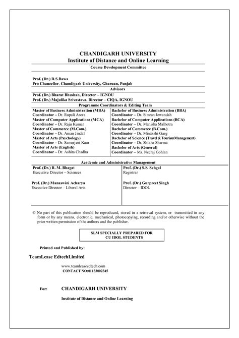 Cu Bca Sem I Office Automation Lab Second Draft Teamlease Edtech Ltd