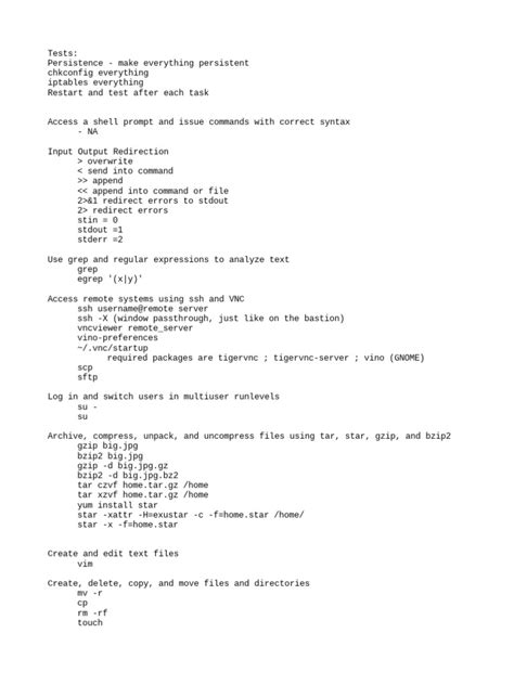 Rhcsa Cheat Sheet 2 Pdf