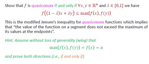 Solved Show That F Is Quasiconvex If And Only If Vxy E R