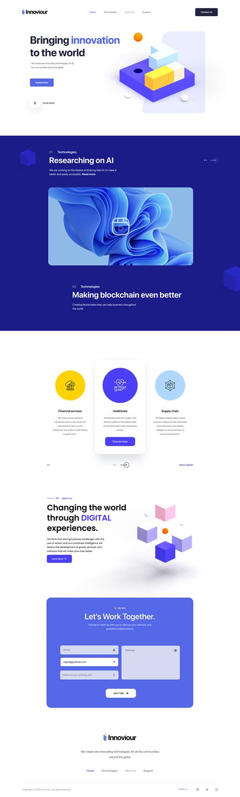 modern website landing page design behance