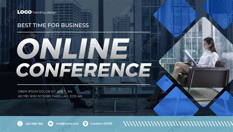 Minimalistic Geometric Network Business Seminar Banner Template