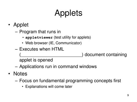 Ppt Introduction To Java Applets Programs For Interactive Web Pages Powerpoint Presentation