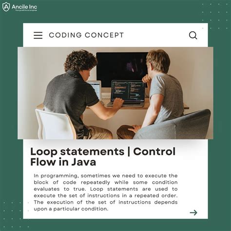 Ancile Inc On Linkedin Continuing With The Control Flow In Java With
