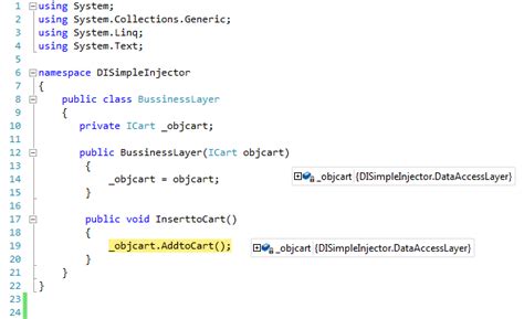 Dependency Injection Using Simple Injector