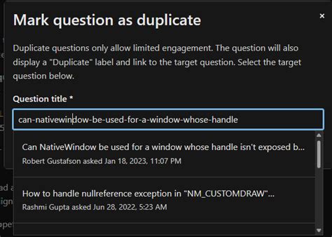 Mark Questions As Duplicate On Microsoft Q A Microsoft Learn
