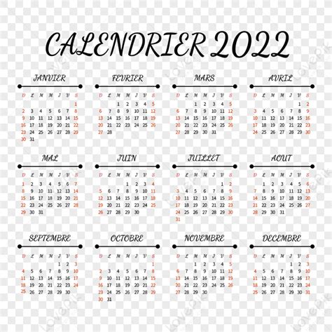 法語2022年黑色行事曆八月日期eps圖案素材免費下載，可愛卡通圖片，尺寸1200 × 1200px Lovepik