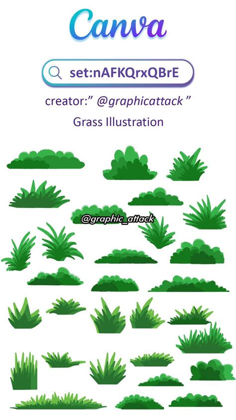 Grass Illustration Canva Elemen Cómo Dibujar Armadura Táctica