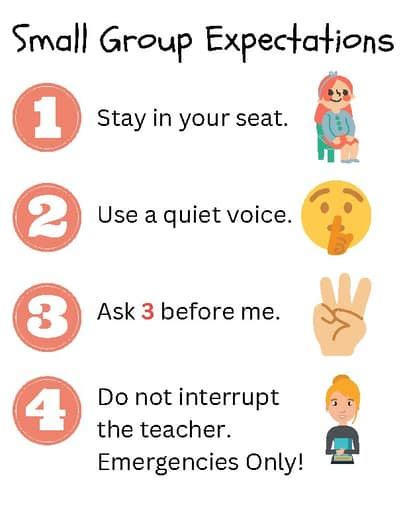 Small Group Expectationsrules By Hayley Blount Tpt