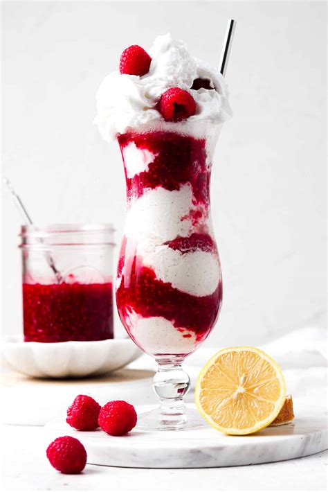 Champagne Float With Raspberry Jam Mocktail And Cocktail Alliannas
