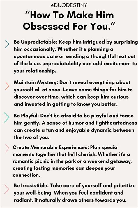 Captivate his heart tips to make him obsessed with you – Artofit