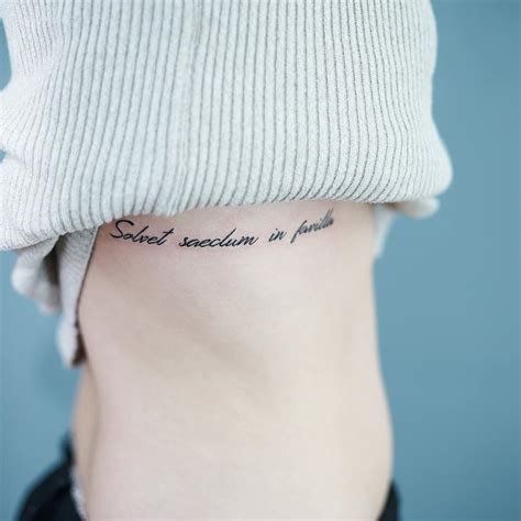 Lettering Tattoo 가슴밑 옆구리 레터링 울산타투 레이븐타투 Ulsan Tattoo