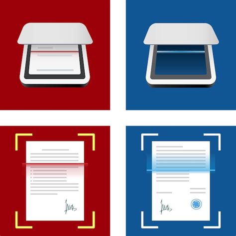 Premium Vector Scanner Icon Set Digital Scanner Text Scanning Icon