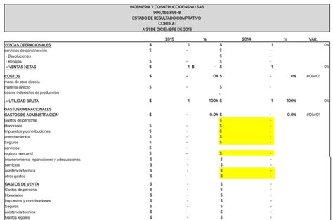 Plantilla De Excel Balance General Niif 2025 Descargar Gratis