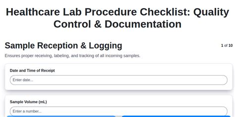Ensuring Accuracy And Compliance Your Healthcare Lab Procedure Checklist