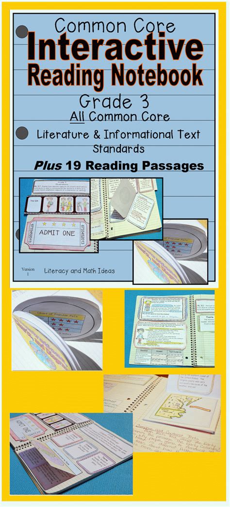 Literacy And Math Ideas Grade 3 Common Core Interactive Reading Journal Literature And